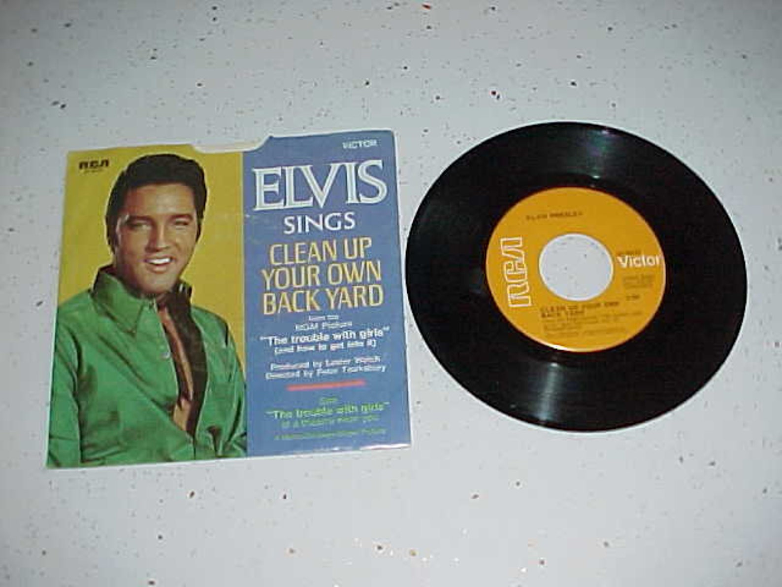 Elvis Presley 45 Vinyl Record And Picture Sleeve Clean Up Etsy
