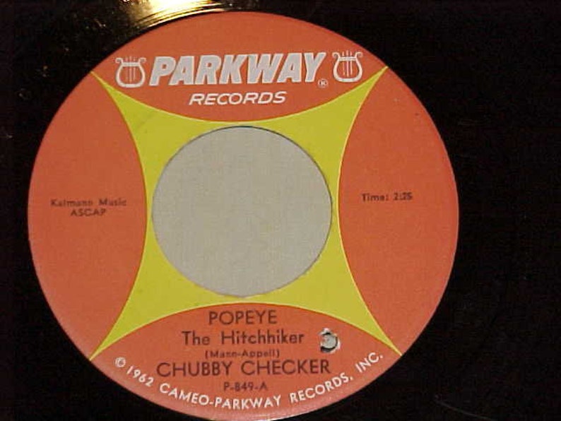 Chubby Checker 45 Vinyl Record Popeye the Hitchhiker / | Etsy