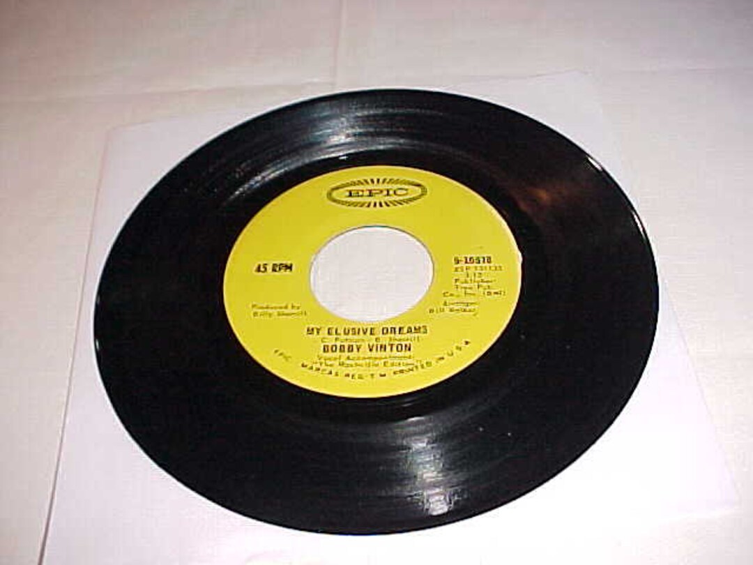 Bobby Vinton - 45 Vinyl Record - My Elusive Dreams / Over and Over - Etsy