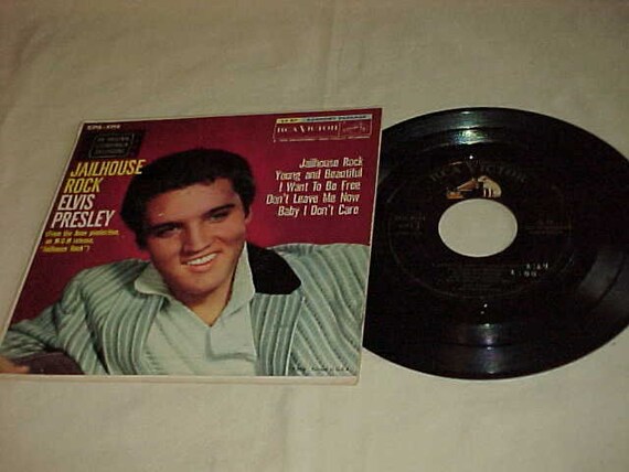 Elvis Presley EP 45 Vinyl Record and Cardboard Picture | Etsy