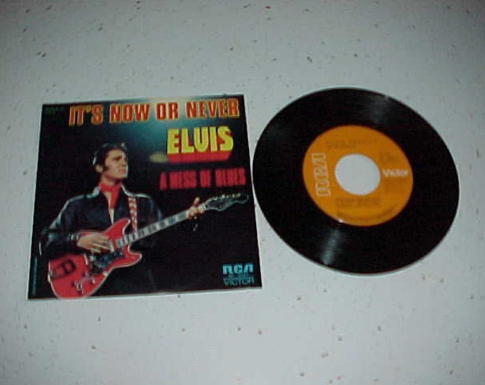 Elvis Presley 45 Vinyl Record And Picture Sleeve Made In Etsy