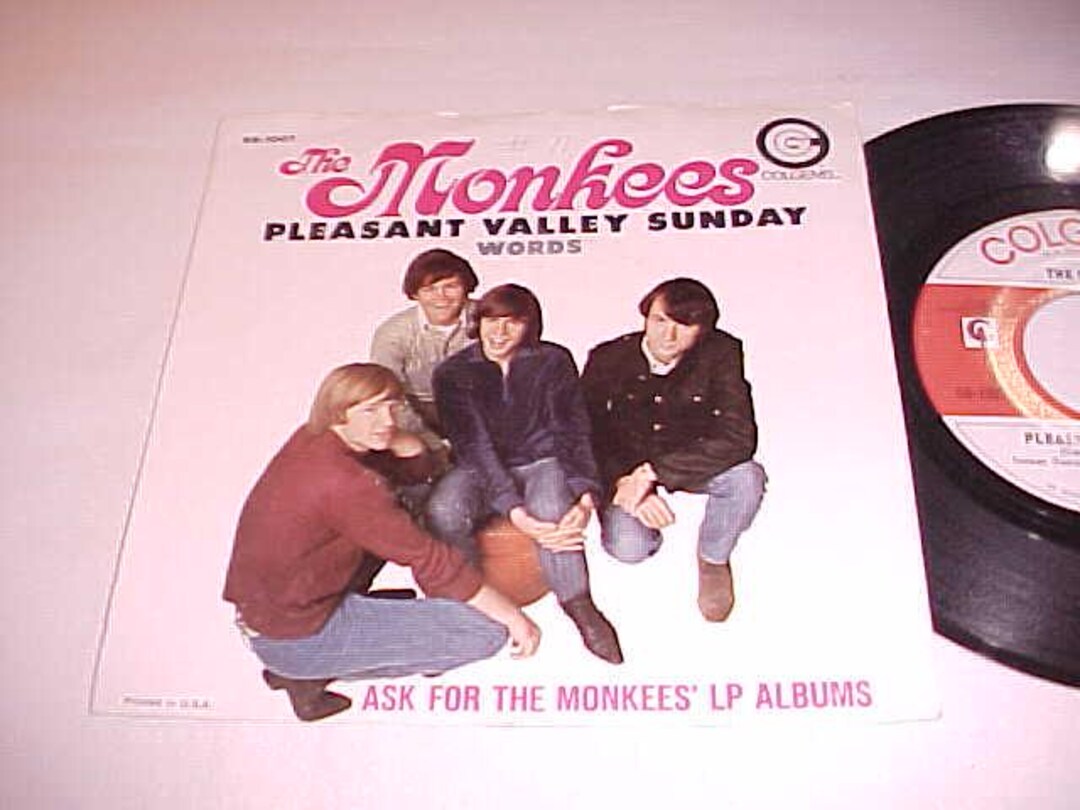 The Monkees - 45 Vinyl Record With Picture Sleeve - Pleasant Valley ...