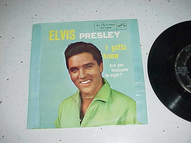 Elvis Presley 45 Vinyl Record And Picture Sleeve Are You Etsy