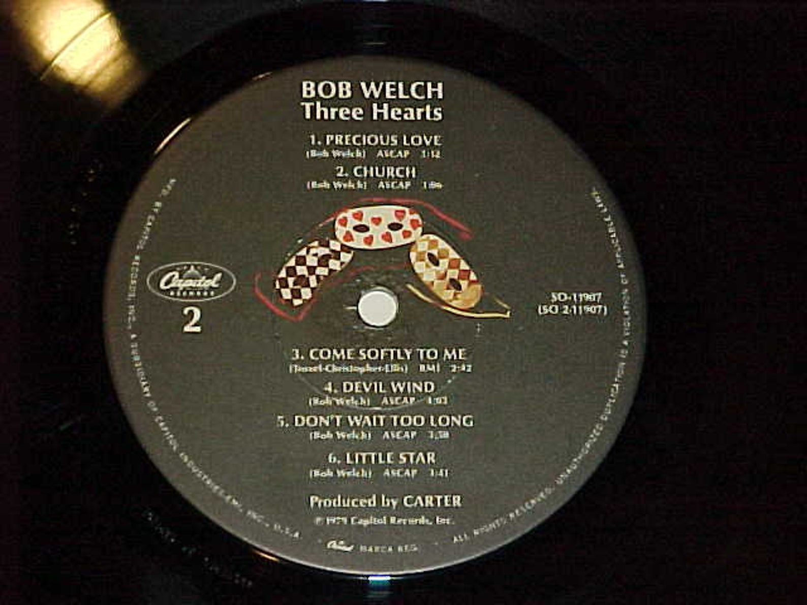 Bob Welch 33 LP Vinyl Album Three Hearts - Etsy