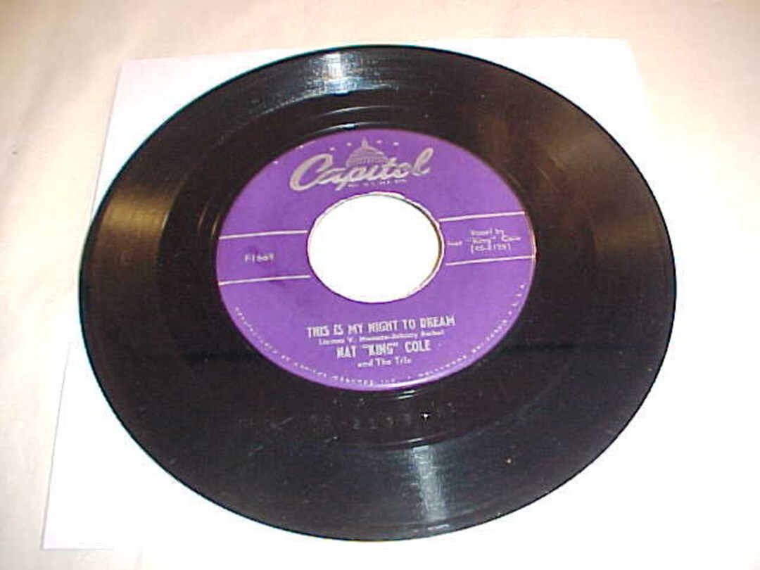 Nat King Cole - 45 Vinyl Record - Makin' Whoopee / This is My Night to ...