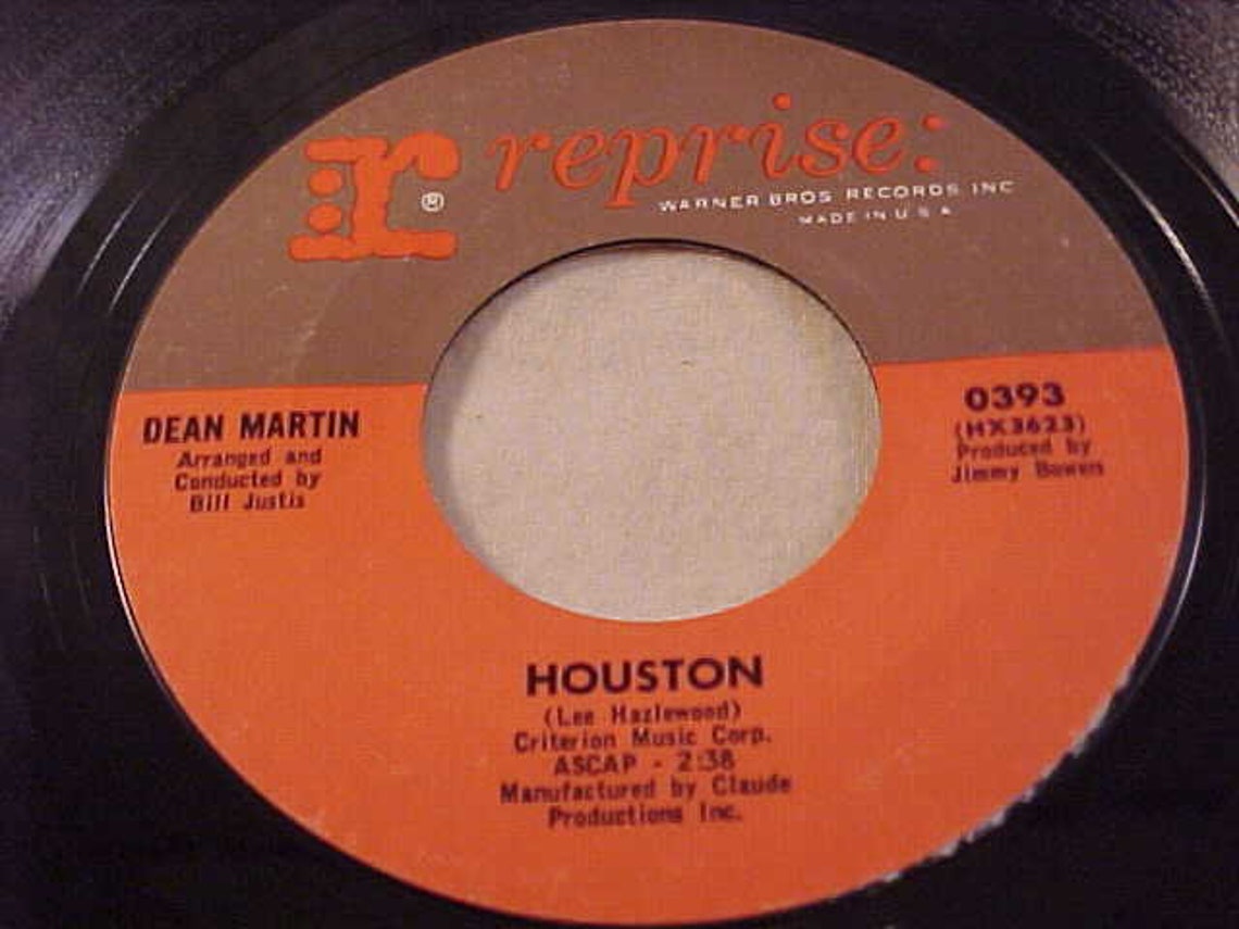 Dean Martin 45 Vinyl Record Houston / Bumming Around | Etsy