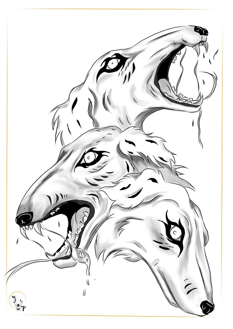 Cerberus - Digital Illustration - Greek Mythology Art - Cerberus Greek ...