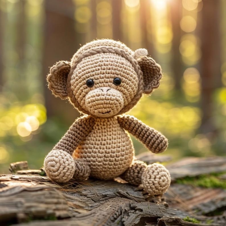 MONKEY CROCHET Pattern PDF | Beginner Amigurumi Monkey | Stuffed Animal ...