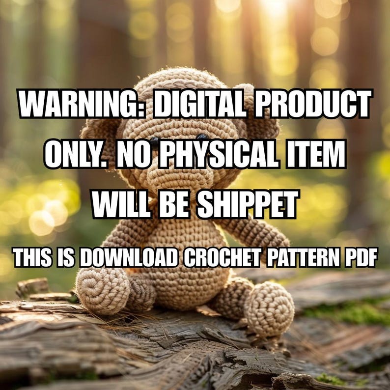 MONKEY CROCHET Pattern PDF | Beginner Amigurumi Monkey | Stuffed Animal ...