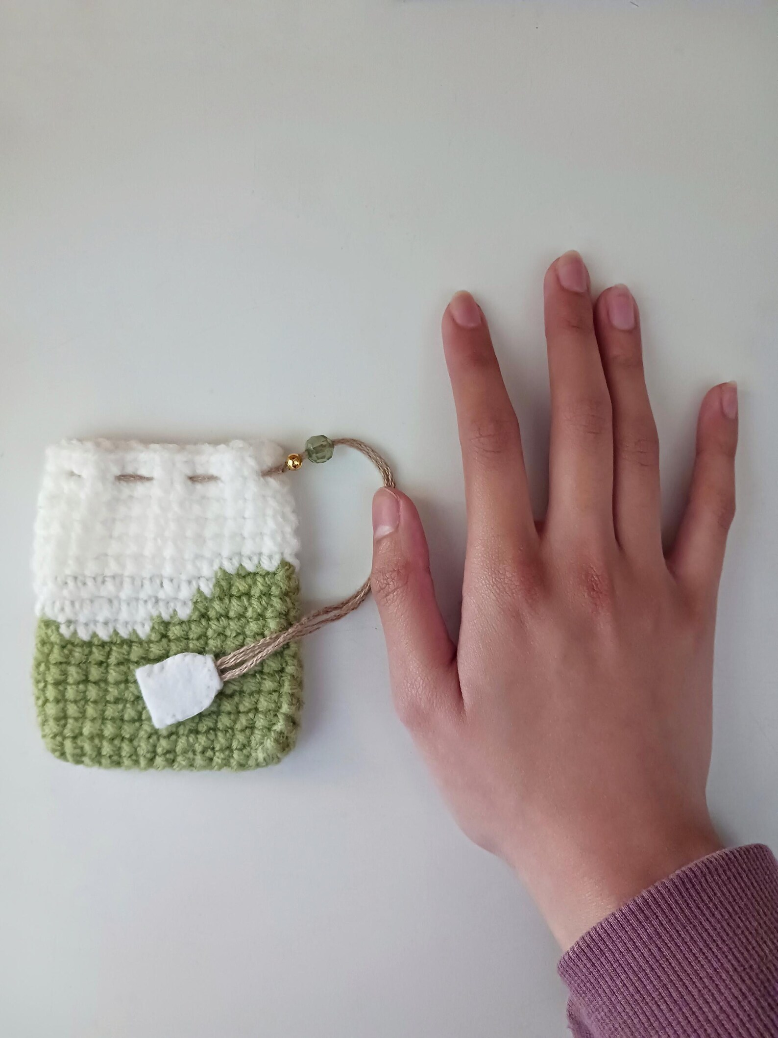 Crochet Tea Bag Drawstring Pouch | Trinket Cozy | Sachet - Etsy