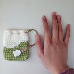Crochet Tea Bag Drawstring Pouch | Trinket Cozy | Sachet - Etsy