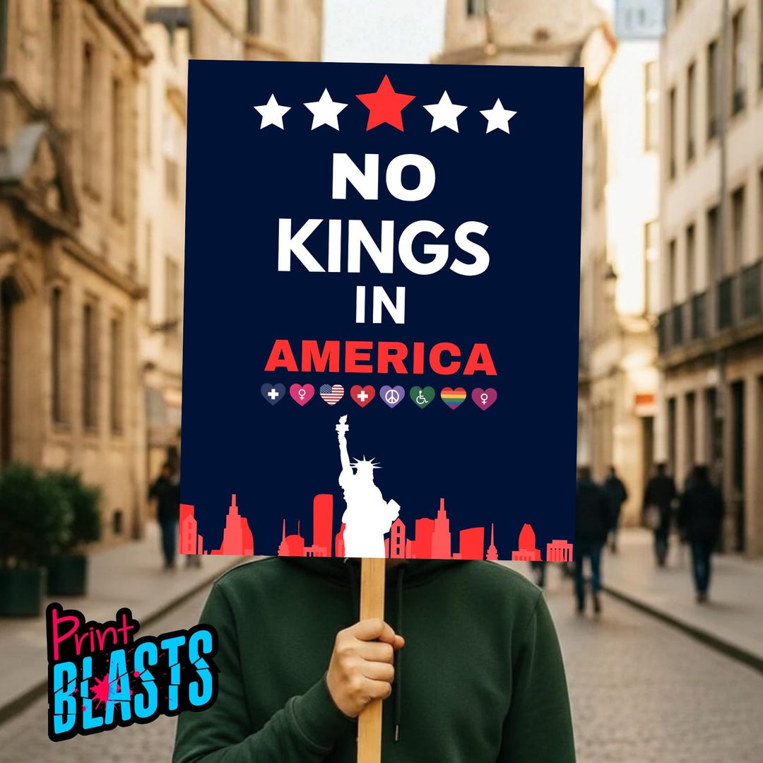No Kings in America Protest Sign, Activist Poster (digital Download) - Etsy