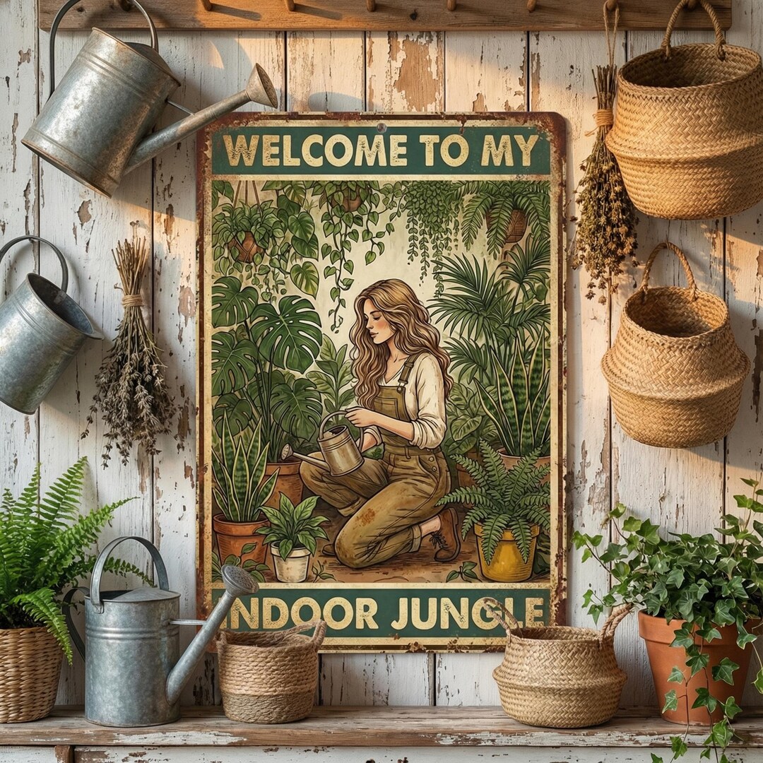 Personalized Welcome Garden Sign • Vintage Greenhouse Decor • Plant ...