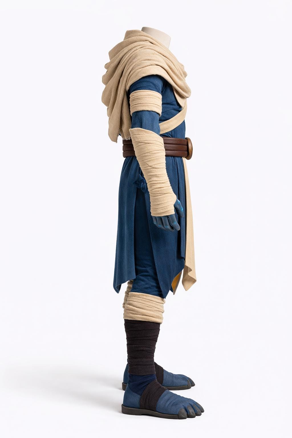 Blue Desert Warrior Cosplay Costume – Hooded Shawl Fantasy Outfi - Etsy