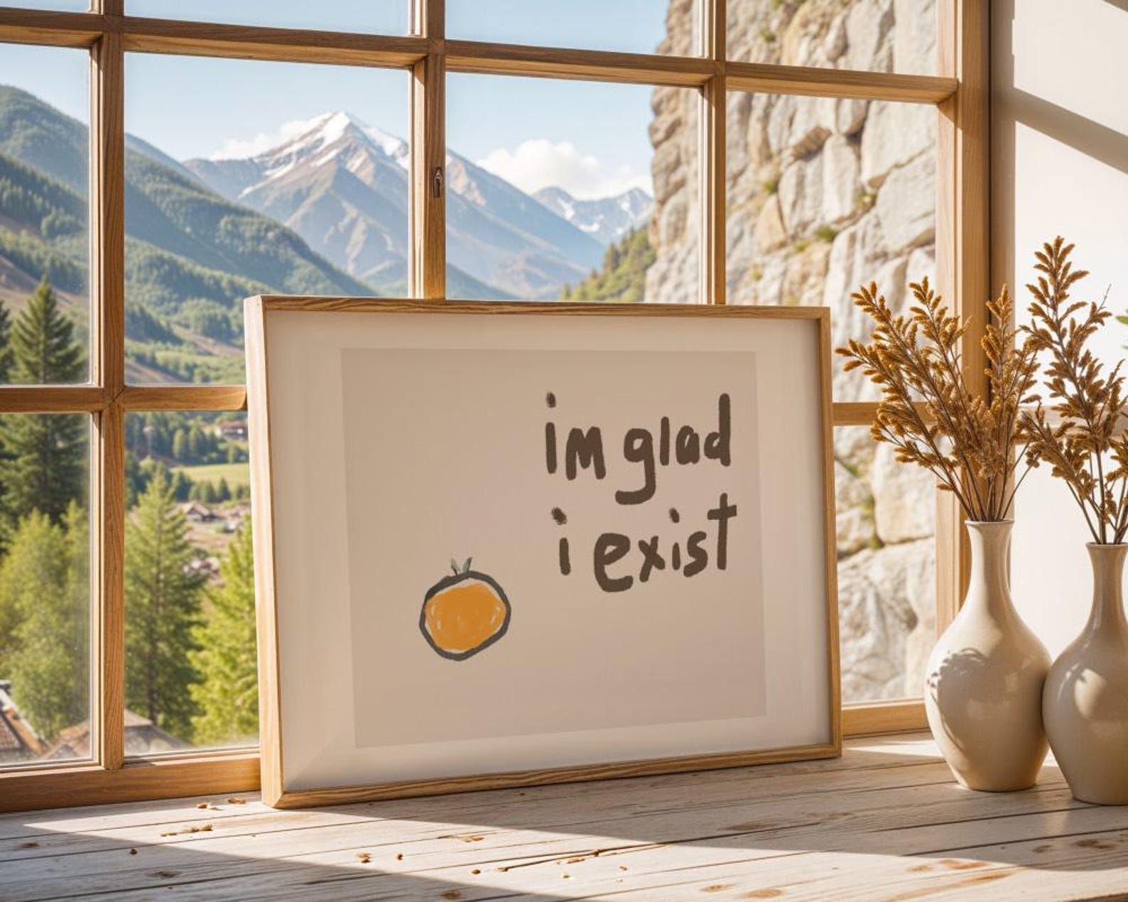 I’m Glad I Exist Poem Print - Digital Download - Minimalist Poetry Wall ...