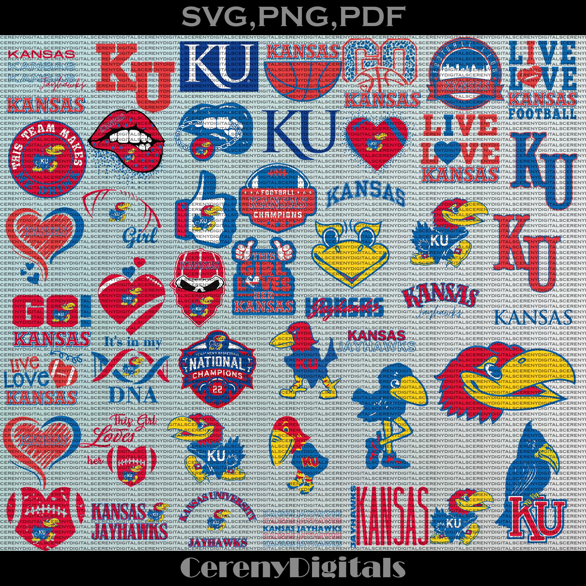 54+ High Quality Kansas College SVG, Athletics, Jayhawks SVG, Football, University, Cricut ...