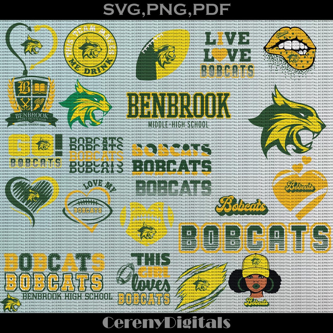 27+ High Quality Benbrook College SVG, Highschool, Athletics, Bobcats ...