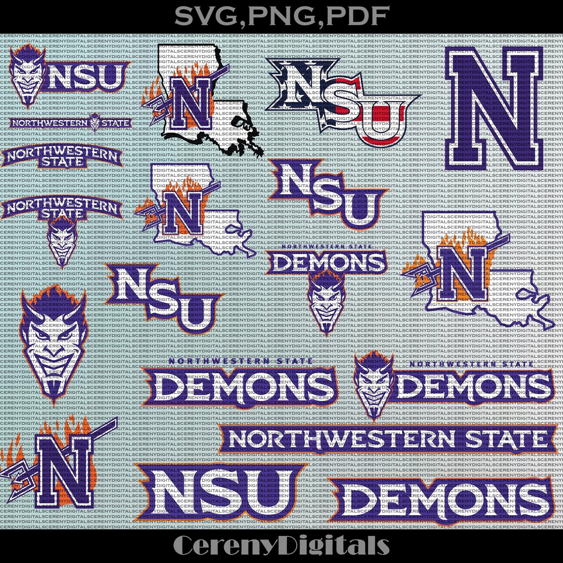 19+ High Quality Northwestern State College SVG, Athletics, Demons SVG ...