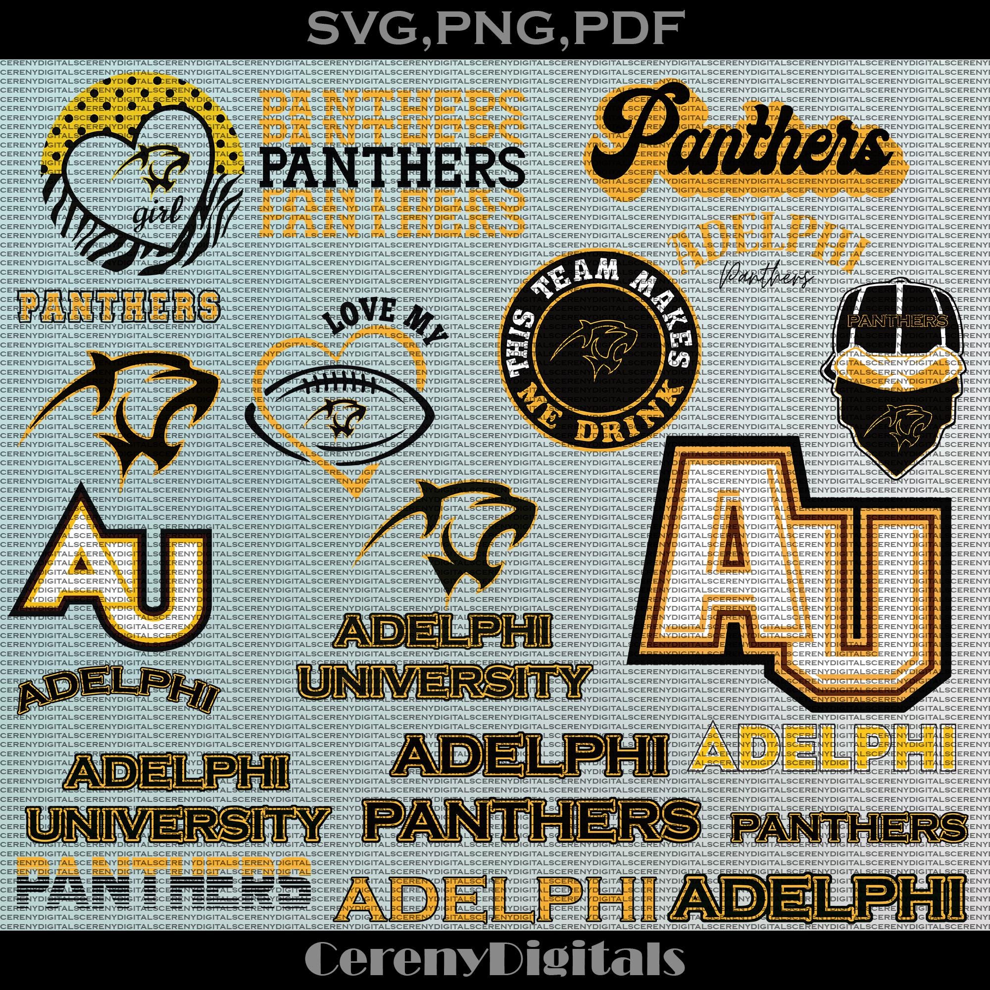 High Quality Adelphi College SVG, Athletics, Panthers SVG, Football ...