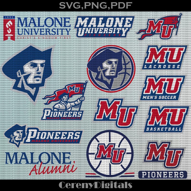 14+ High Quality Malone College SVG, Athletics, Pioneers SVG, Football ...