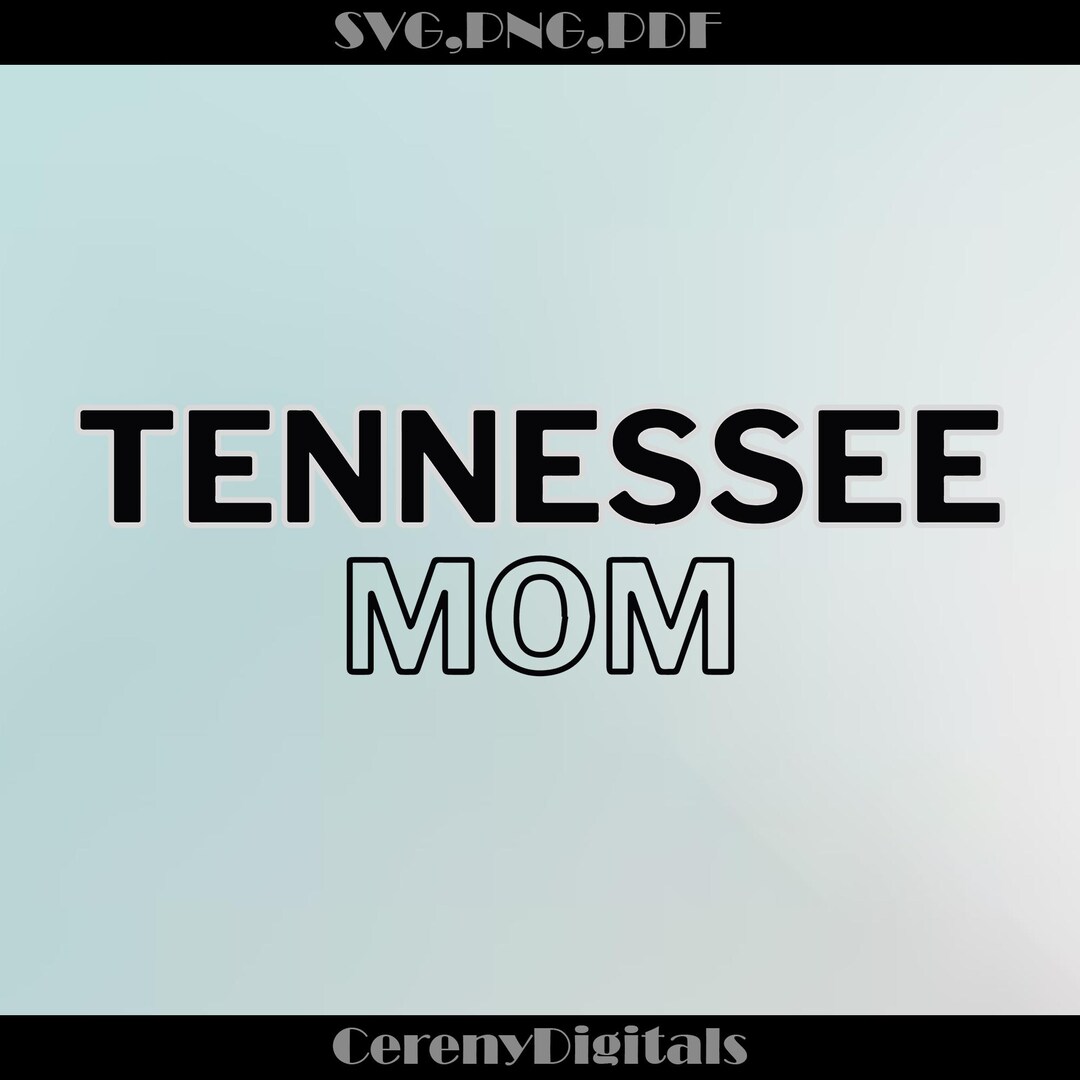 Tennessee Mom Font Png and Svg Files, Digital Layered File. - Etsy