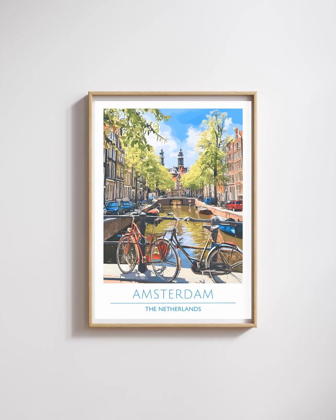Colorful Amsterdam Canal — Ai-generated Digital Art Print | Netherlands ...