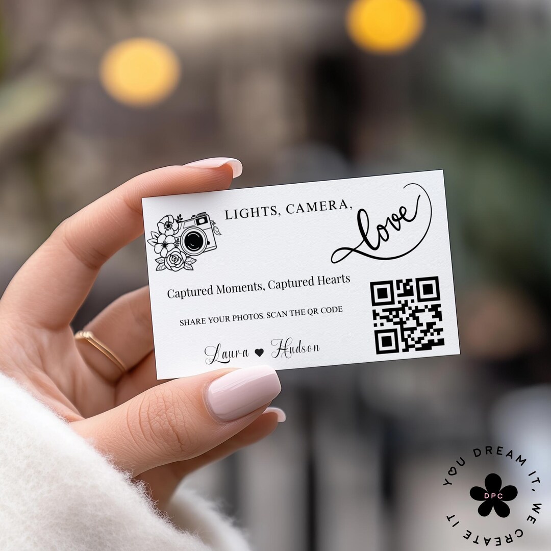 Wedding QR Code Photo Card: Share the Love (digital Download) A007 - Etsy