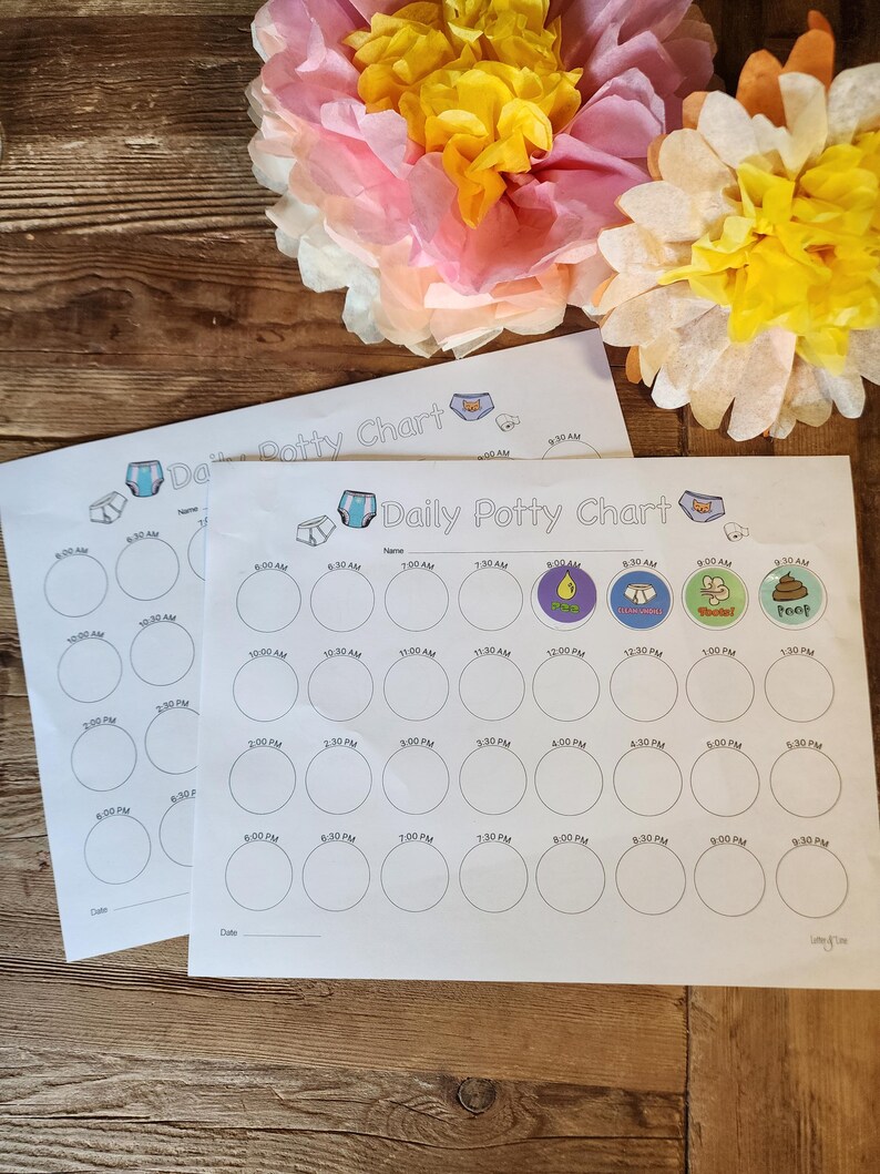 Printable Daily Potty Chart: Potty Training Reward Tracker (digital ...