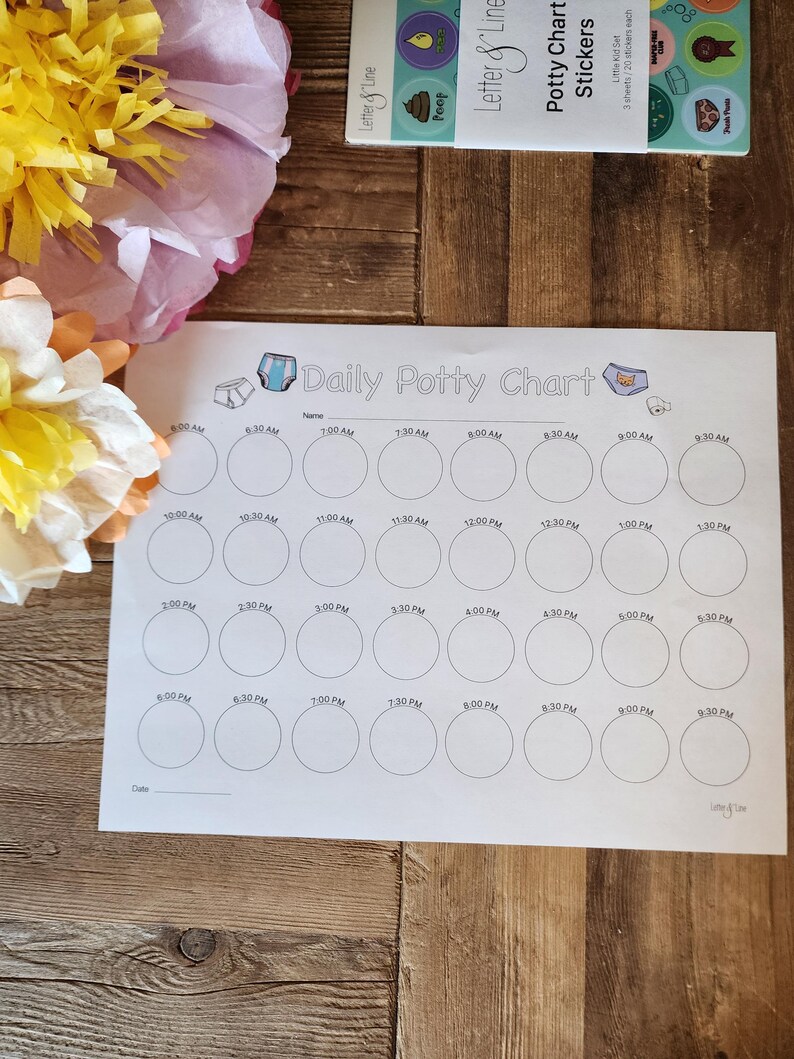 Printable Daily Potty Chart: Potty Training Reward Tracker (digital ...