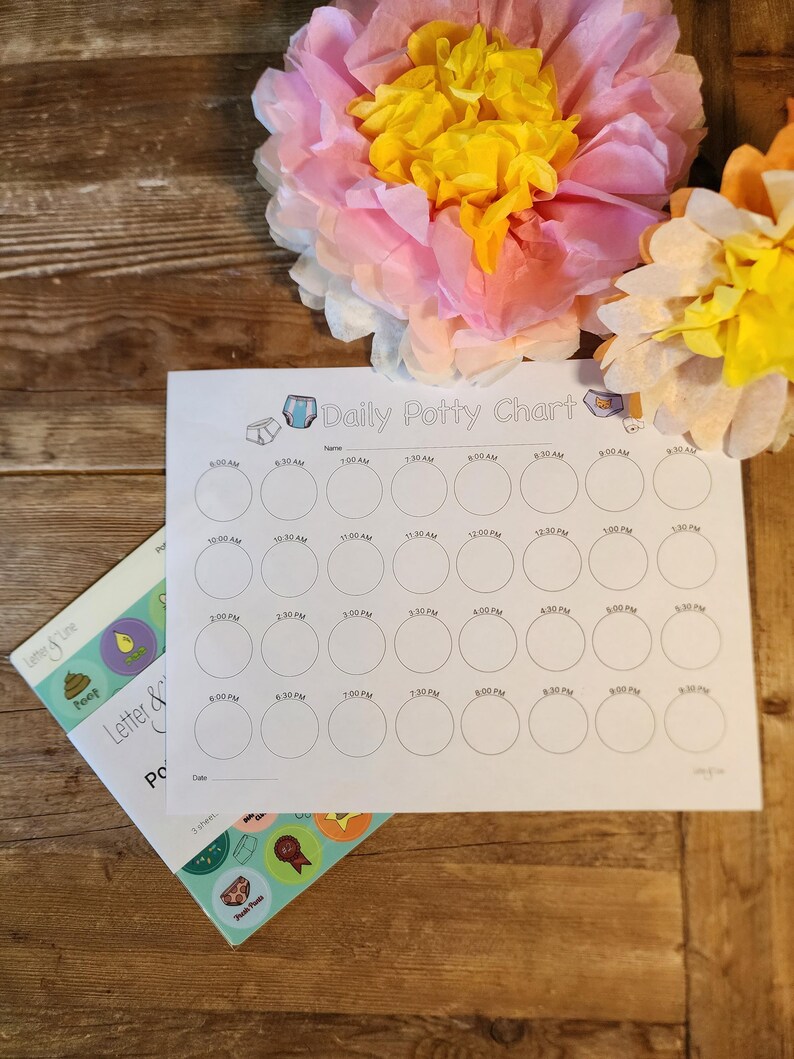 Printable Daily Potty Chart: Potty Training Reward Tracker (digital ...