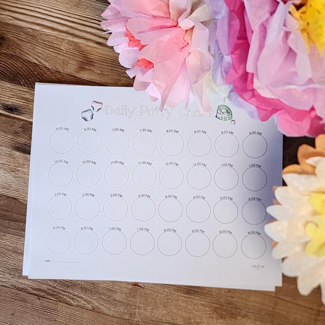 Printable Potty Chart, Potty Reward Chart, Potty Training Chart, Potty ...