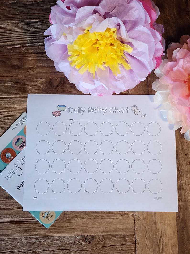 Printable Potty Chart, Potty Reward Chart, Potty Training Chart, Potty ...