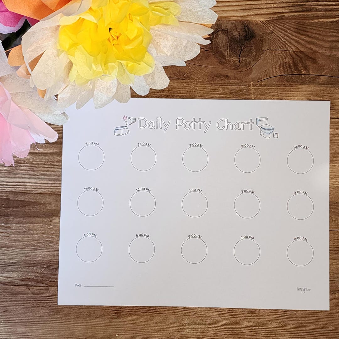 Printable Potty Chart, Potty Reward Chart, Potty Training Chart, Potty ...