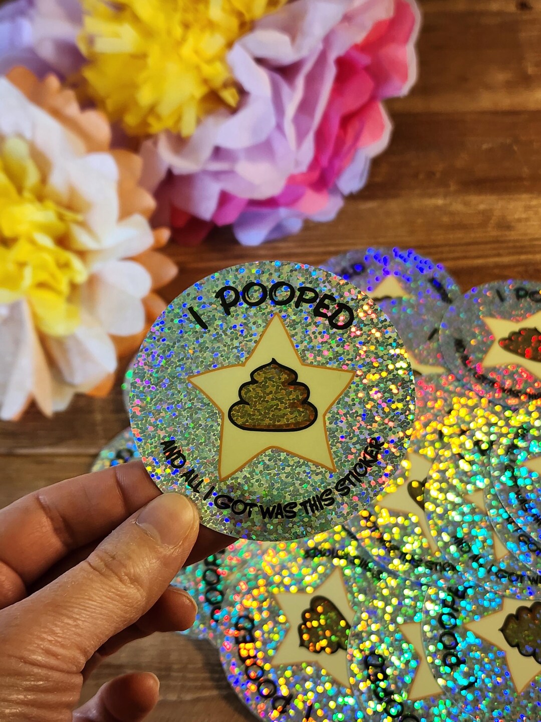 Sparkly Kids Stickers: Potty Theme for Poop Success Celebration - Etsy