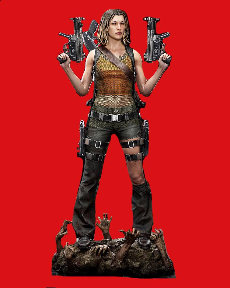 Alice Resident Evil STL | 3D Printable Heroine Figure | Action Pose STL ...