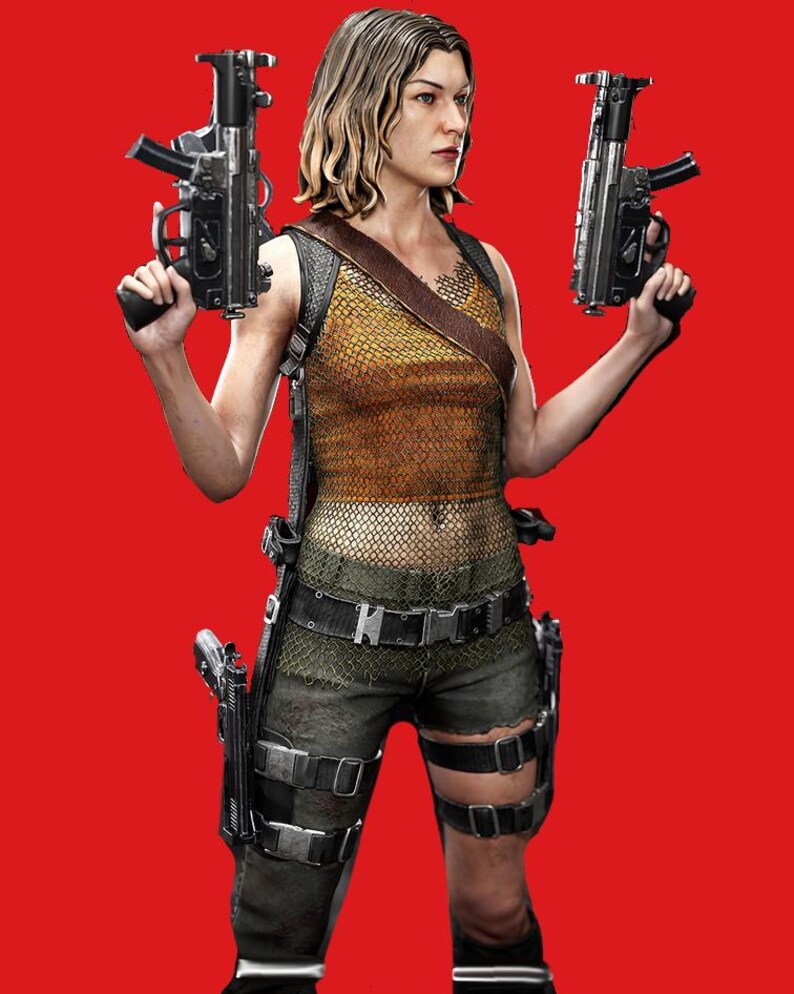 Alice Resident Evil STL | 3D Printable Heroine Figure | Action Pose STL ...