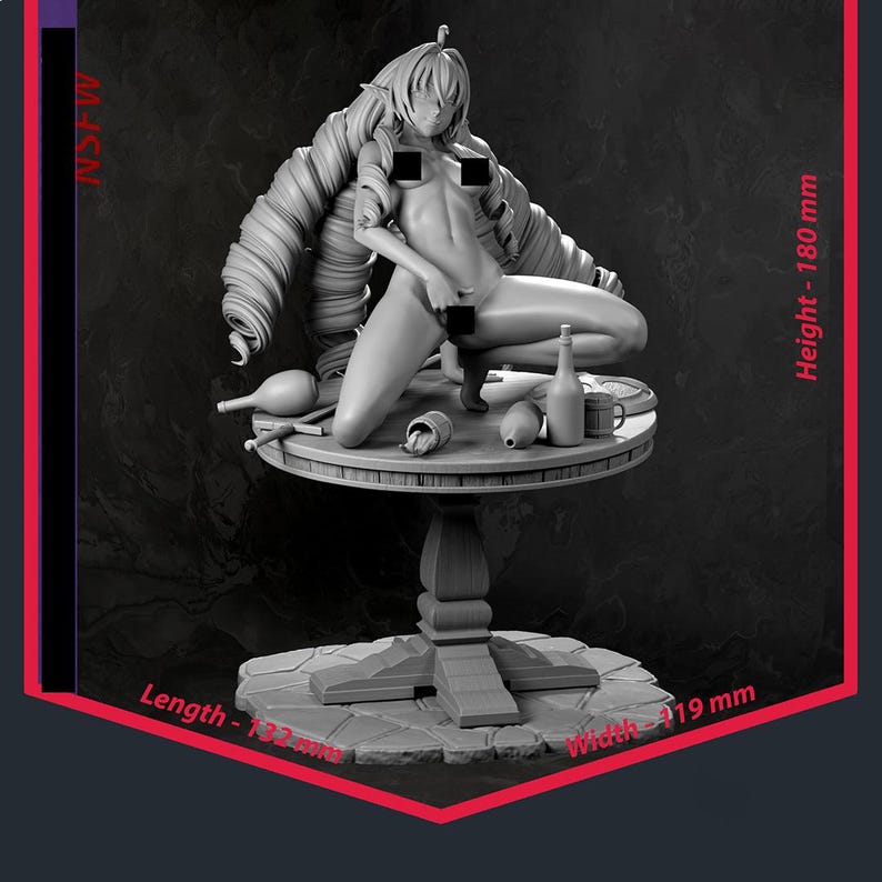 Mushoku Tensei Elinaise +18 NSFW 3D STL | High-detail Printable Model - Etsy Australia