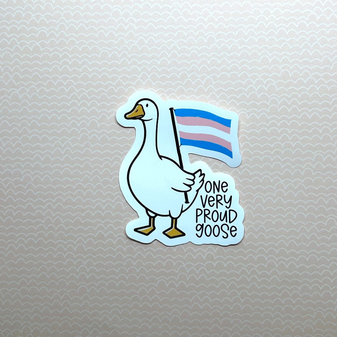One Very Proud Goose Trans Pride Vinyl Sticker 2.25" X 3" - Etsy