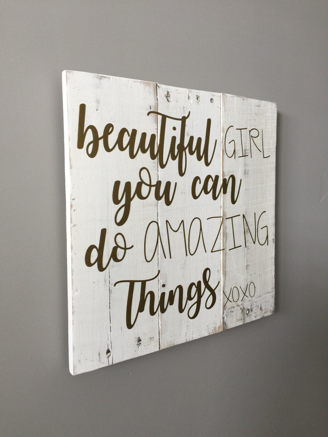 Nursery Sign Girls Room Sign Beautiful Girl Sign Rustic | Etsy