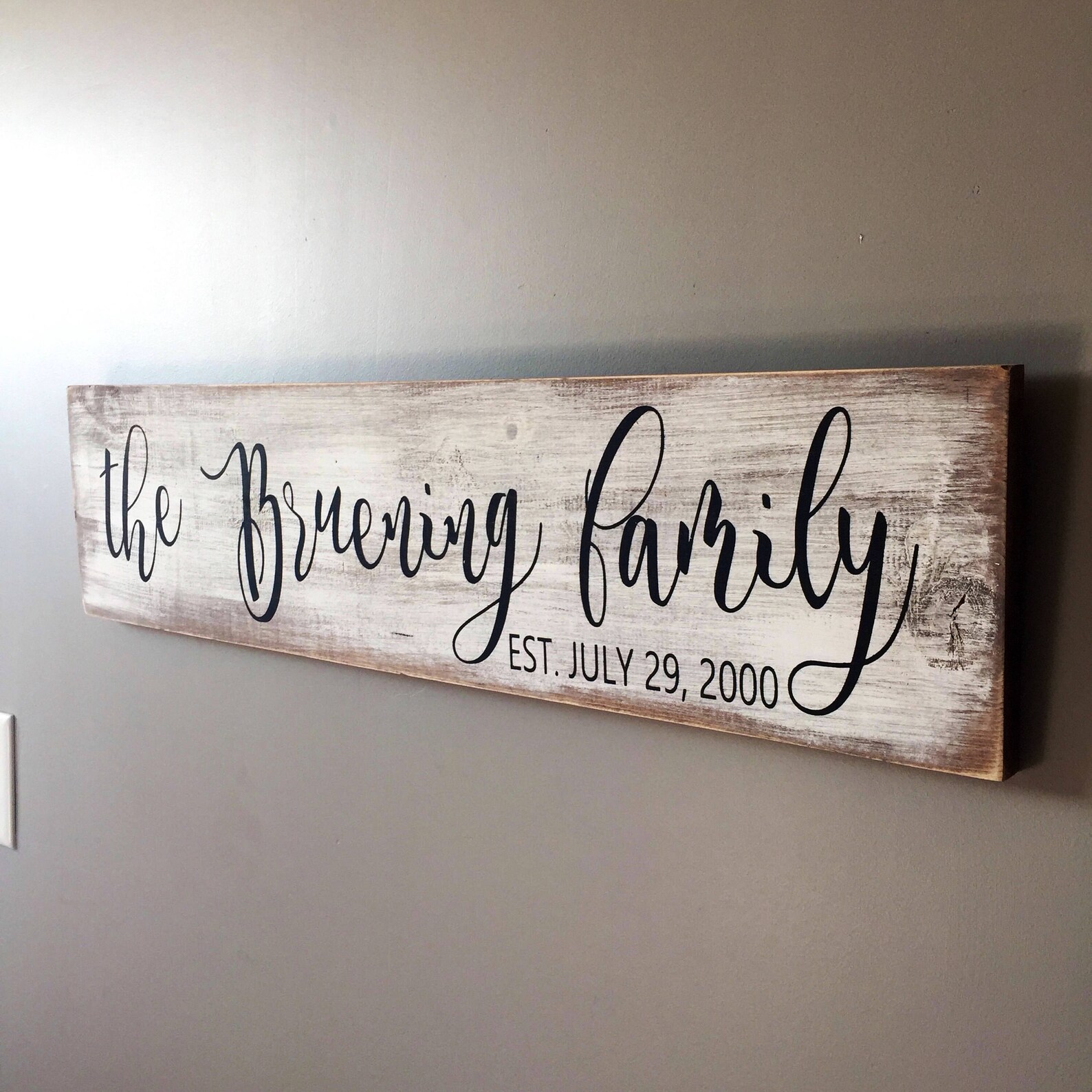 Last Name Sign Family Name Wood Sign Rustic Name Sign | Etsy