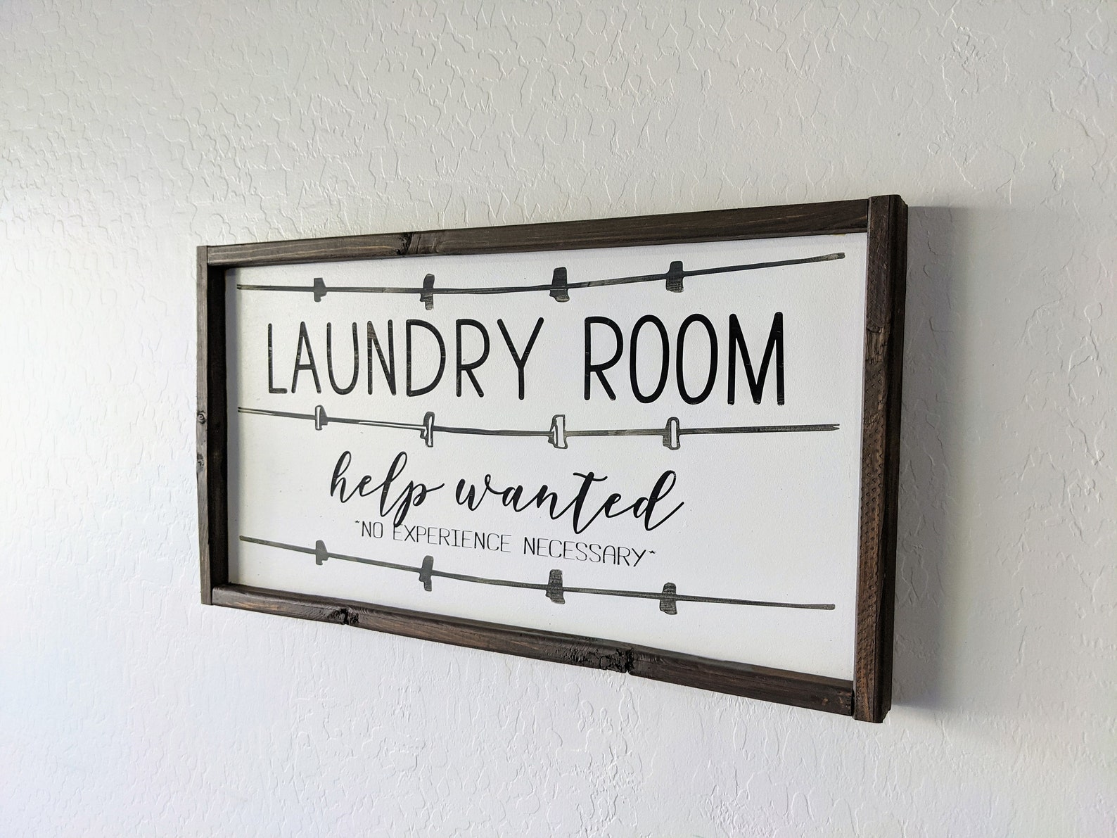 Laundry Room Help Wanted No Experience Necessary Wood Sign - Etsy