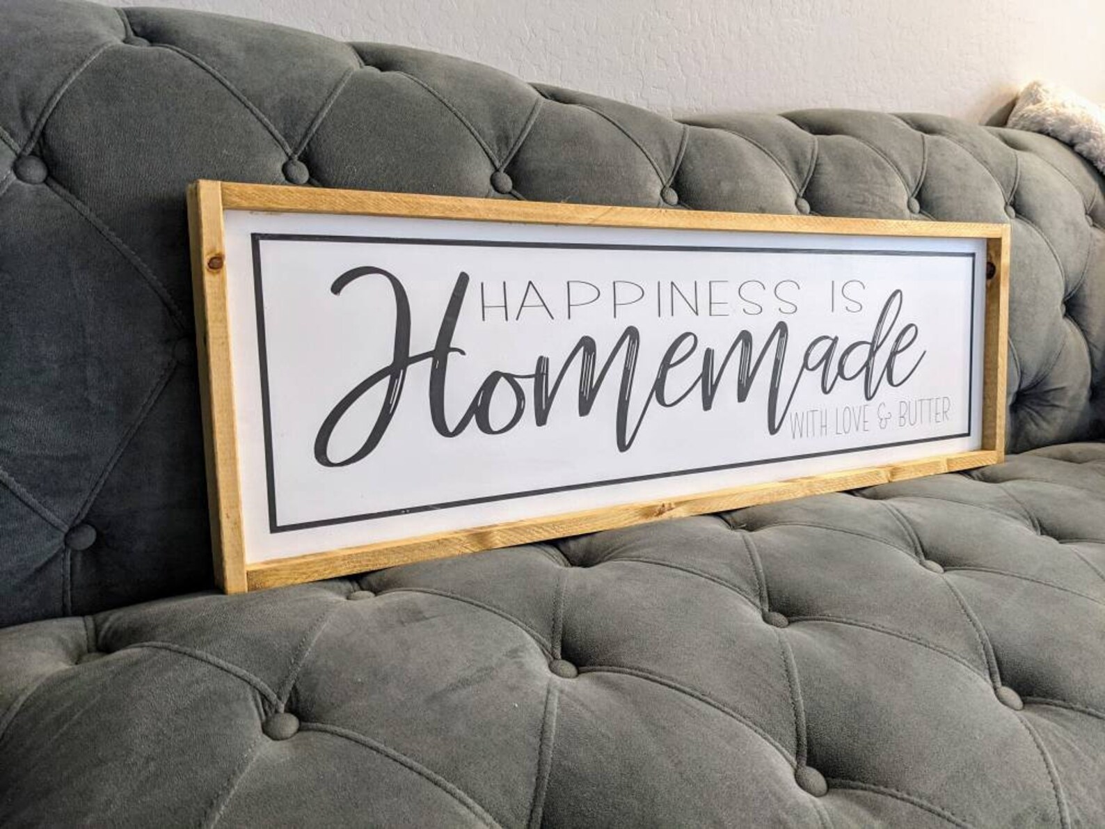 Happiness is Homemade With Love and Butter Wood Signs Home - Etsy