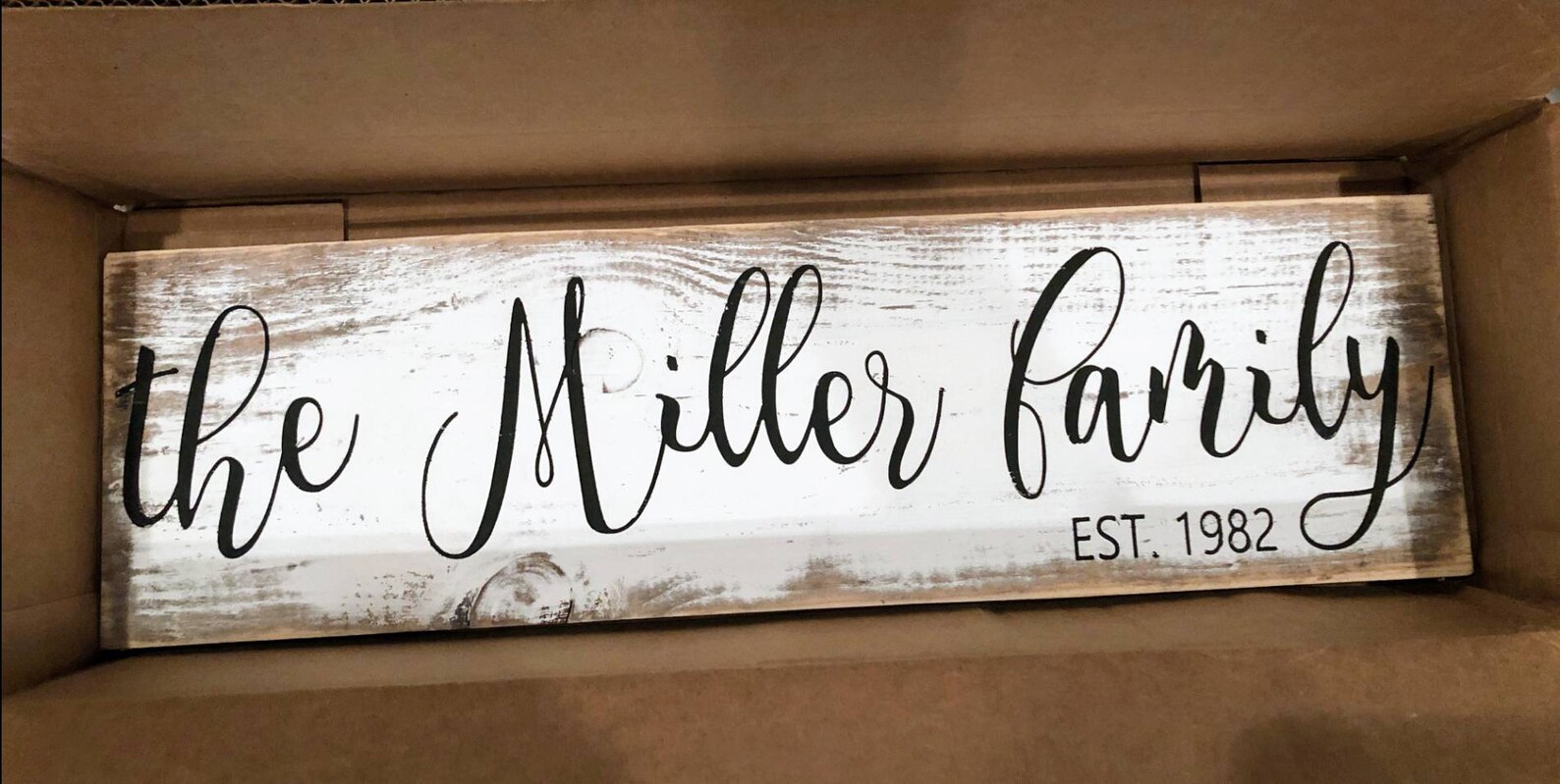 Last Name Sign Family Name Wood Sign Rustic Name Sign - Etsy