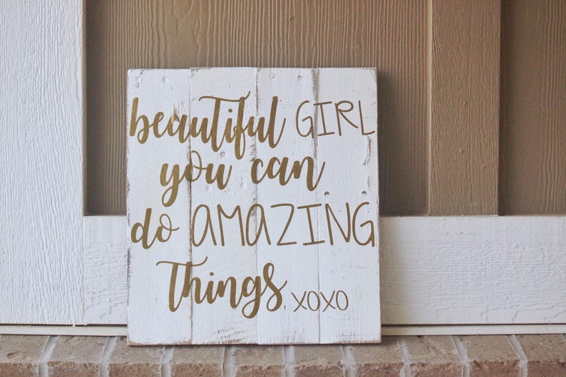 Nursery Sign Girls Room Sign Beautiful Girl Sign Rustic - Etsy