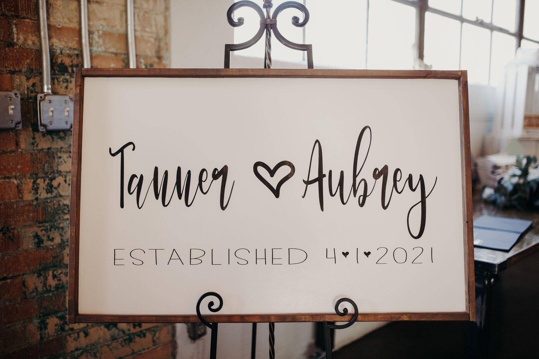 First Names, Personalized Family Sign, Est Sign, Last Name Sign ...