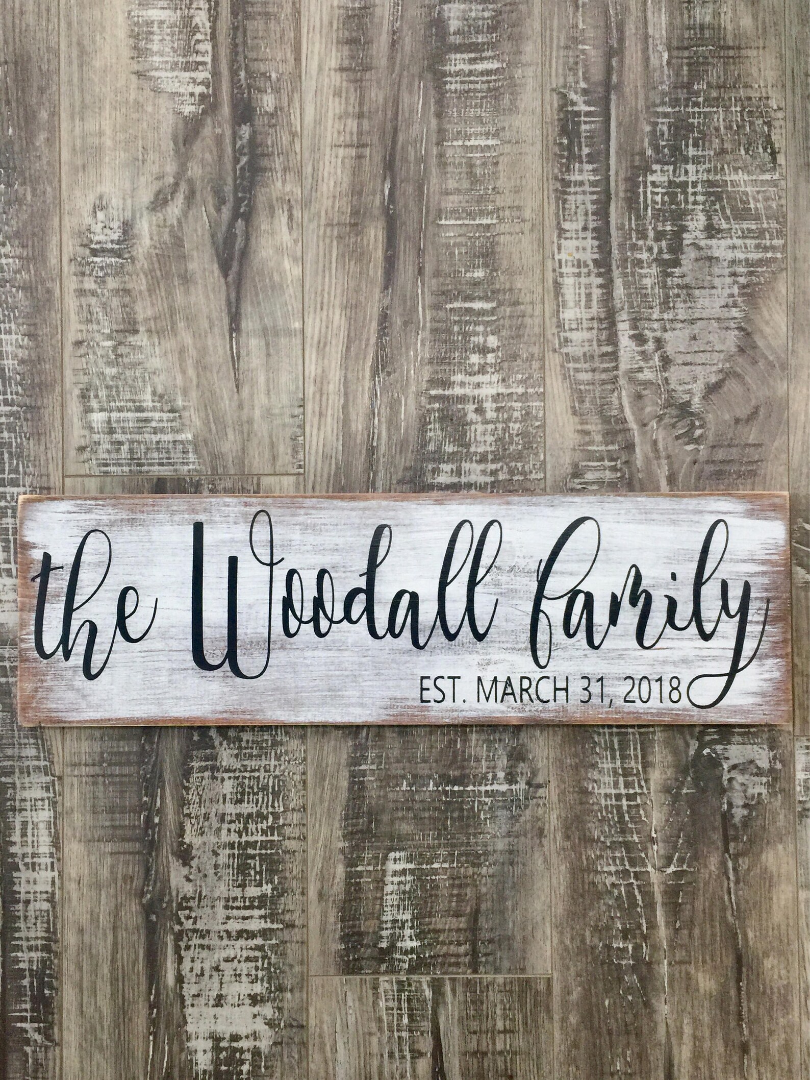 Last Name Sign Family Name Wood Sign Rustic Name Sign | Etsy