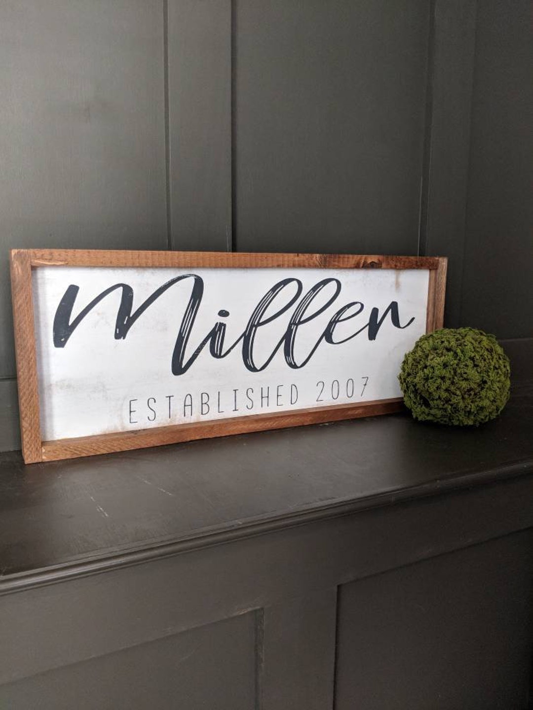 Last Name Sign, Established Sign, Wedding Sign, Personalized Sign ...