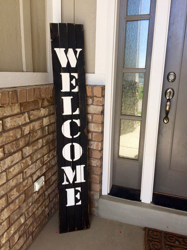 Welcome Sign Porch Sign Large Welcome Sign Wood Welcome - Etsy