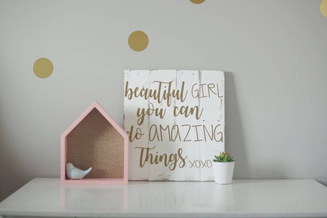 Nursery Sign, Girls Room Sign, Beautiful Girl Sign, Rustic Girl Nursery ...