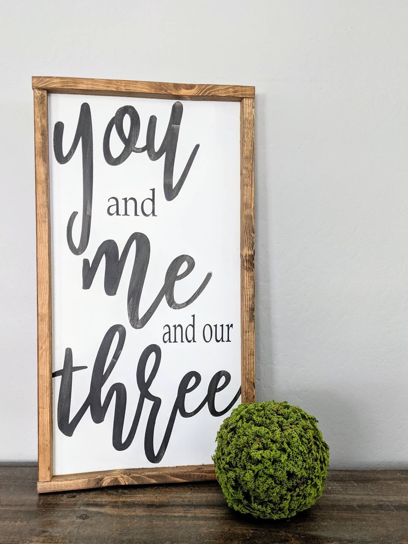 You and me personalized family sign family number wood | Etsy